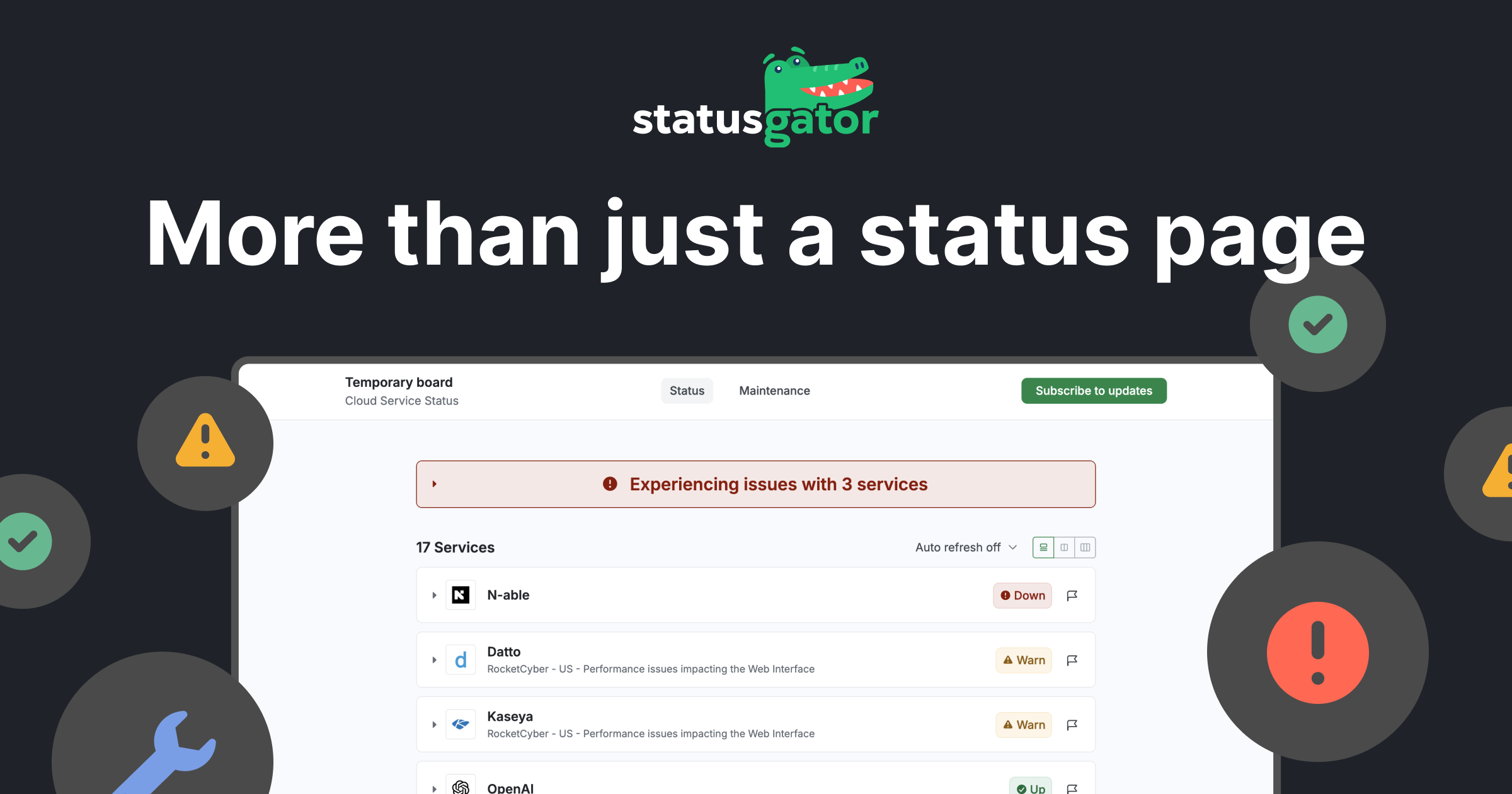 Log In to Your StatusGator Account | StatusGator