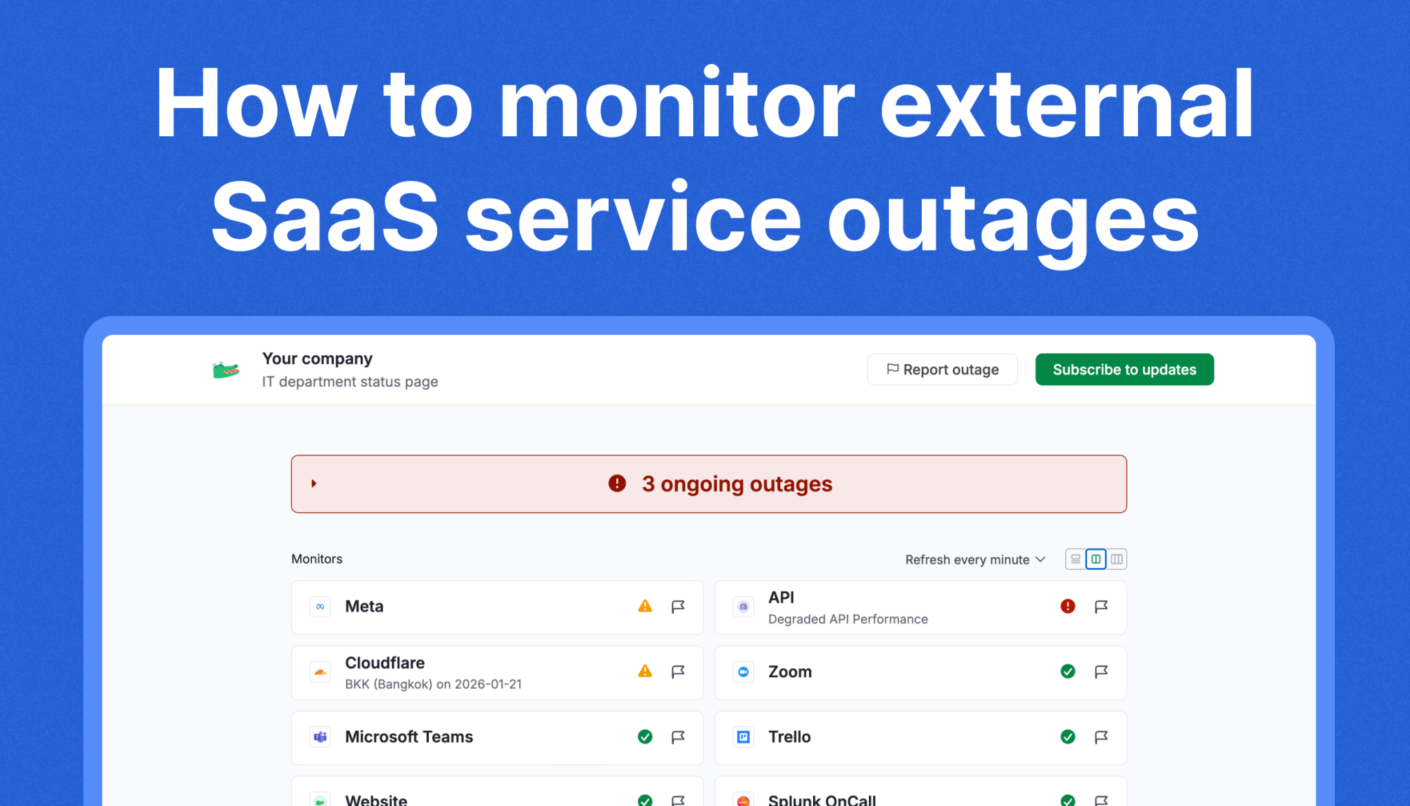 10+ Best SaaS Monitoring Tools | StatusGator